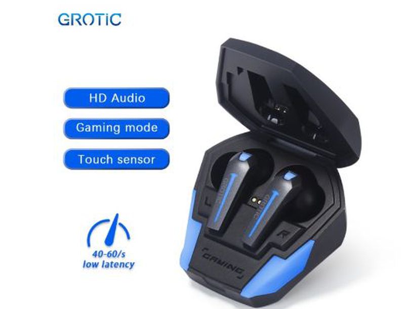 Headset Bluetooth Gaming Touch Sensor TWS Earphone Wireless HY- - Hitam