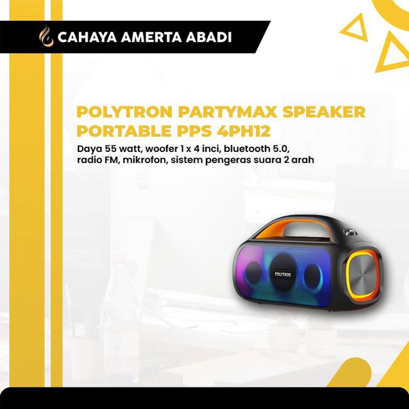 POLYTRON PARTYMAX SPEAKER PORTABLE PPS 4PH12