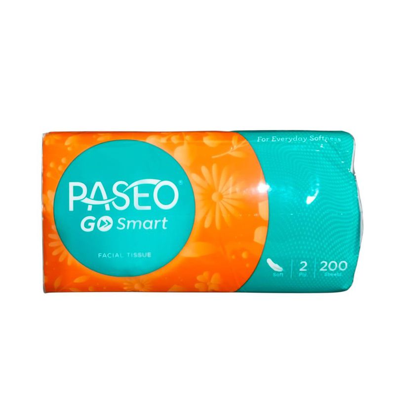 PASEO GO SMART FACIAL TISSUE 200 S