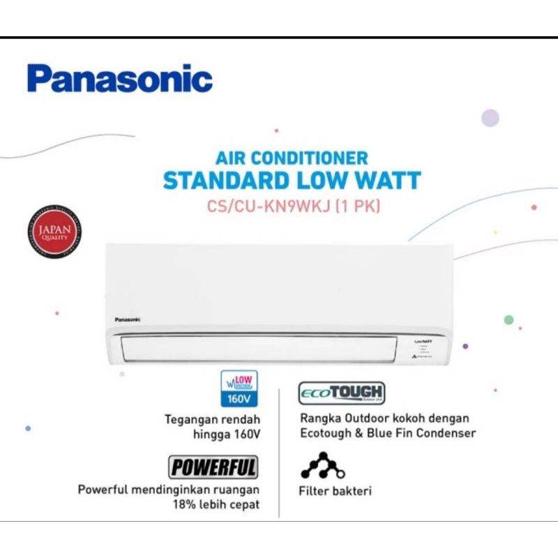 AC SPLIT LOW WATT 1PK MERK PANASONIC, TYPE CS/CU-KN9WKJ