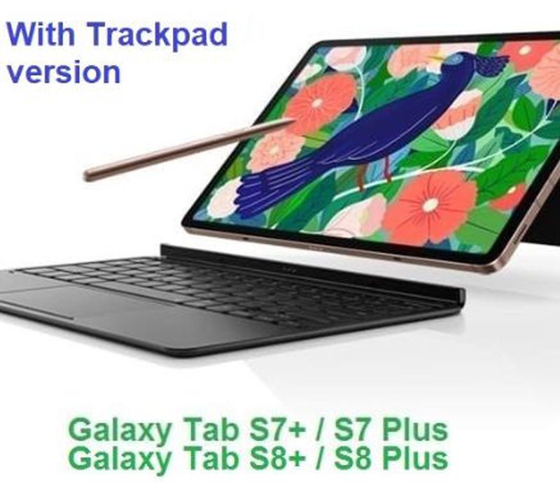 Book Cover Keyboard SAMSUNG Galaxy Tab S7+ Tab S7 Plus FE Trackpad
