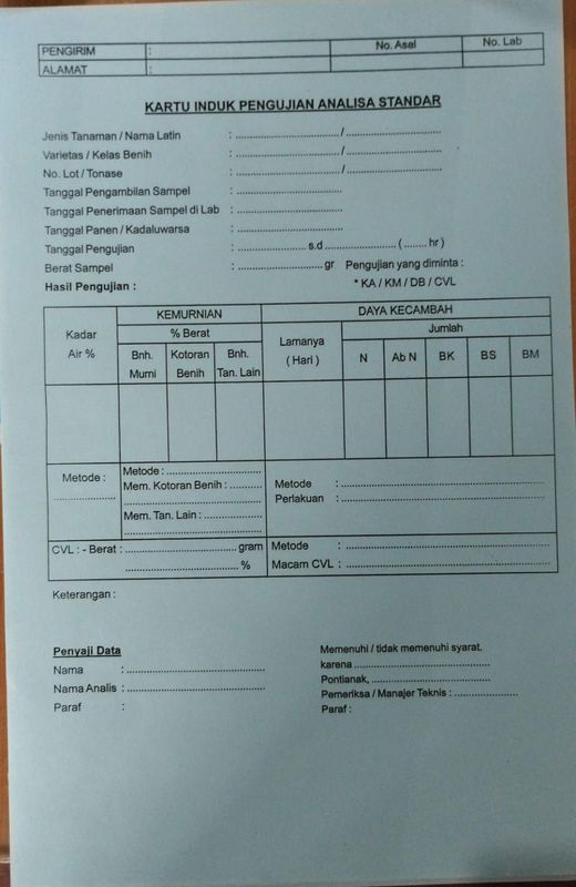 Cetak Form Laporan Hasil Uji