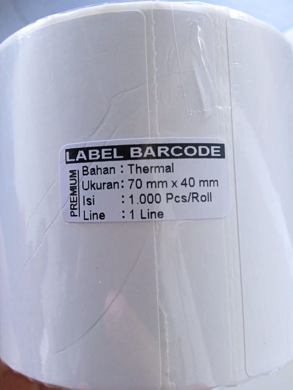 Kertas Label Barcode Thermal ( Non Carbon Ribbon ) 70 x 40 mm