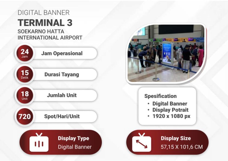 Digital Banner Bandara Soekarno Hatta