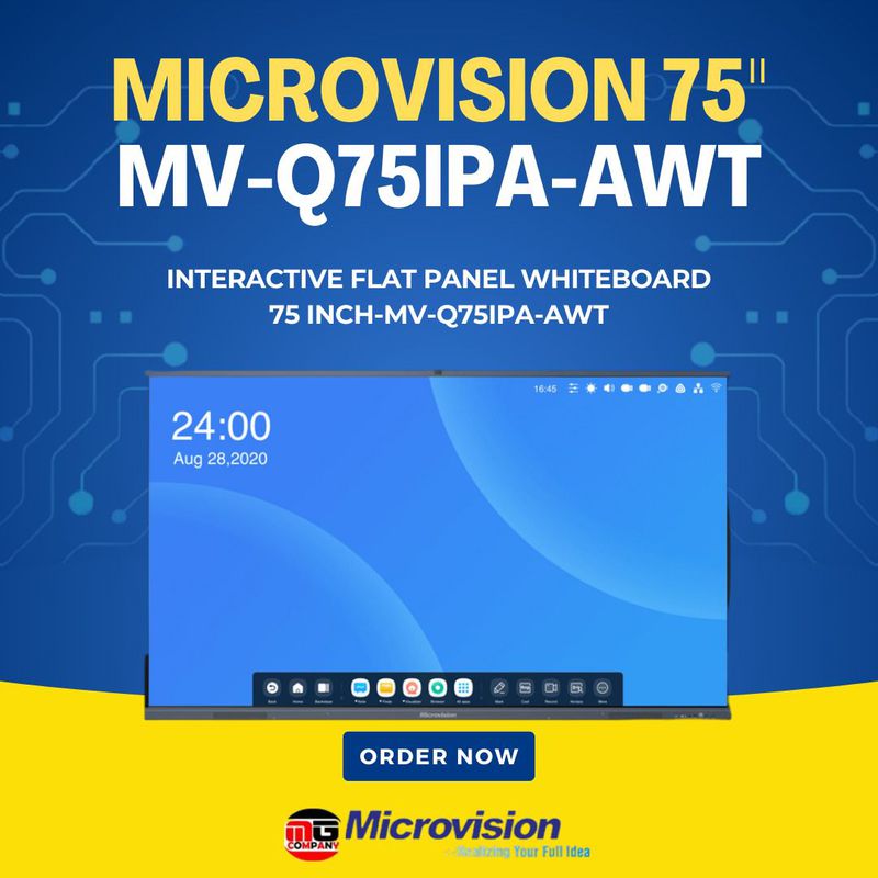MICROVISION INTERACTIVE FLAT PANEL 75 INCH - MV-Q75IPA-AWT