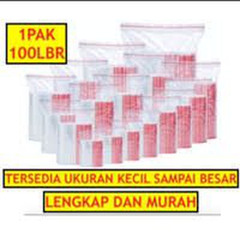 Plastik Ziplock tebal isi 100 lembar / 12 x 20 cm / 10 x 15 cm / 7 x 10 ...