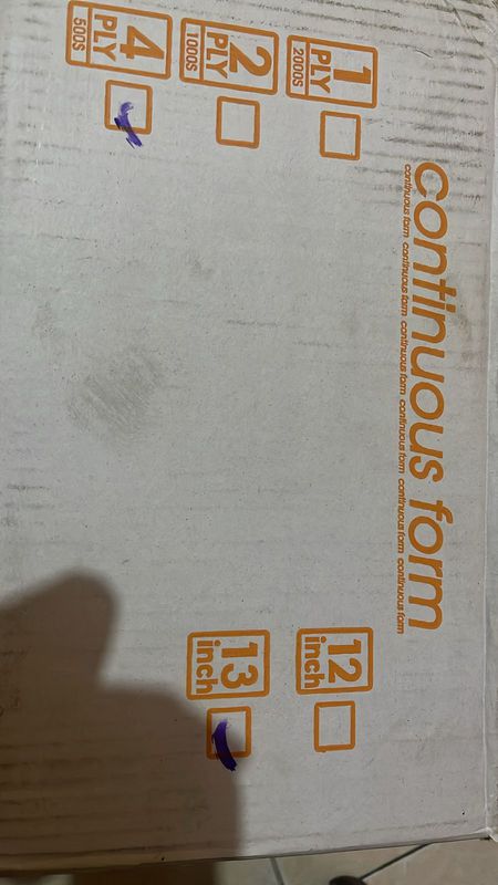 Continuous form 4 ply