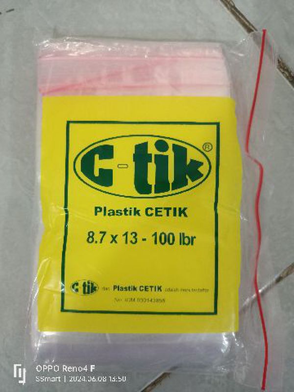 plastik cetik 8,7 x13- 100lbr