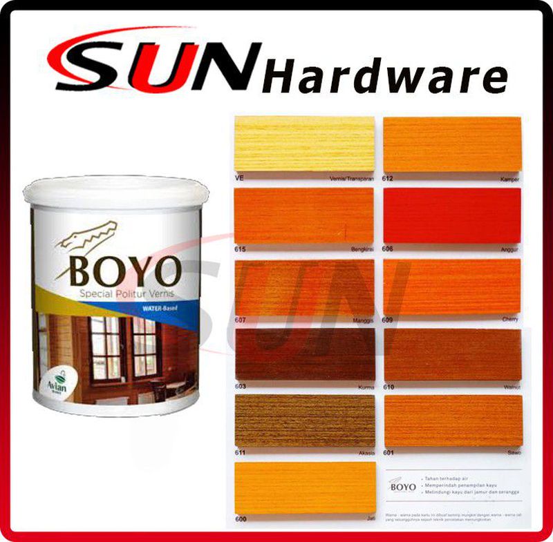 Cat Kayu Politur Plitur Boyo Water Based 1 kg - VERNISH