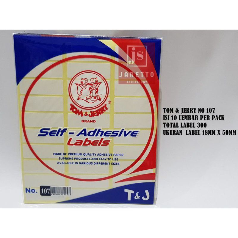 KERTAS LABEL NO. 107