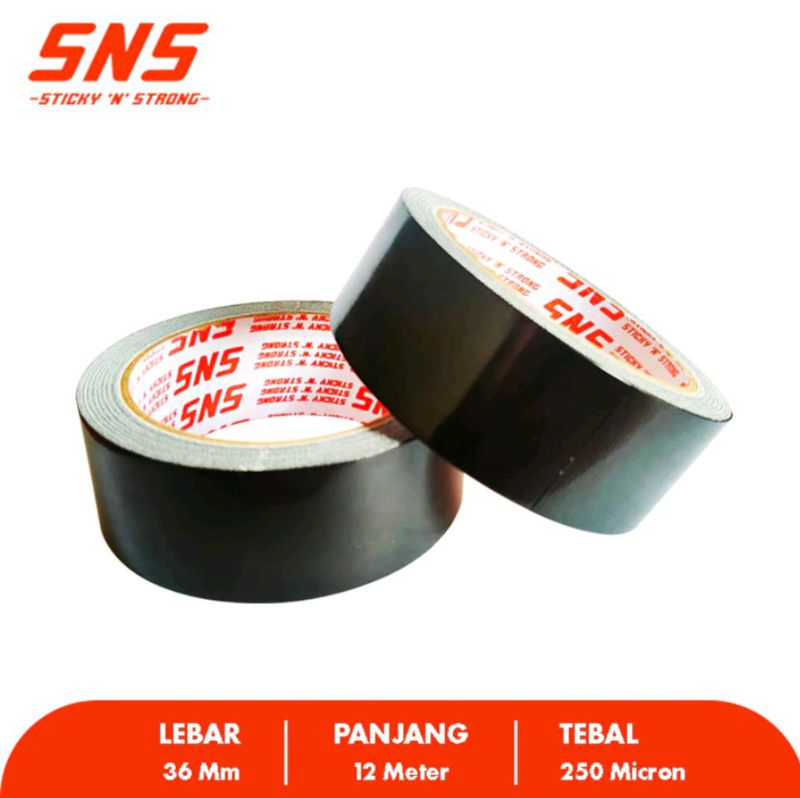 Lakban hitam 36mm x 12m