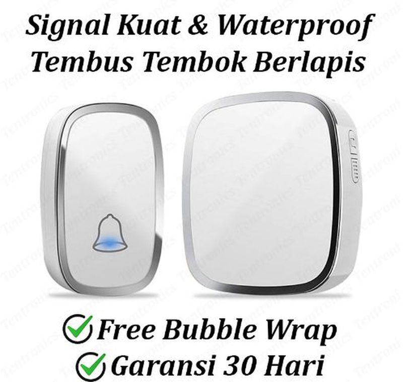 Bel Rumah Wireless Door Bell Waterproof Pintu 1 Receiver