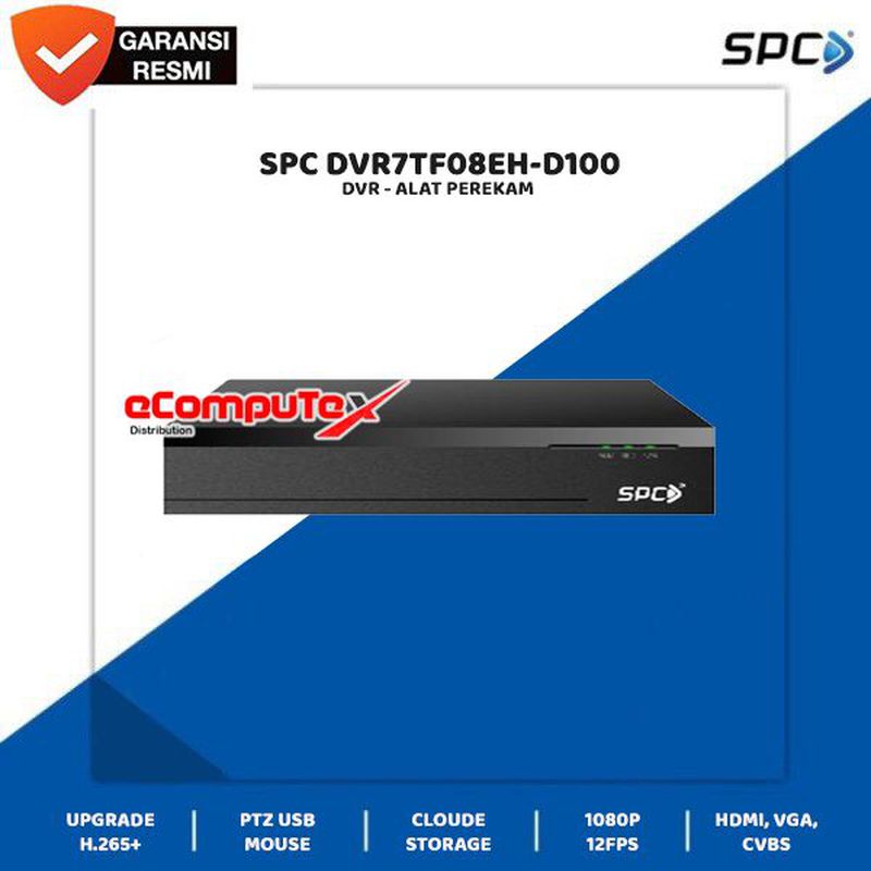 SPC DVR7TF08EH-D100 - DVR 8CH 5MP 1080P 12FPS - TKDN RESMI