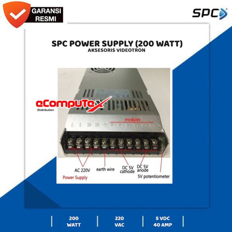 SPC POWER SUPPLY (200 WATT) - 220VAC 5VDC 40 AMP
