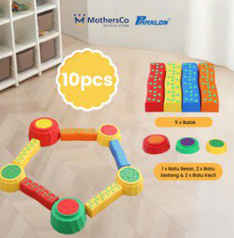 Parklon Balok Kesimbangan Balance Beam Anak Papan Titian Kesimbangan - 10pcs Pentagon