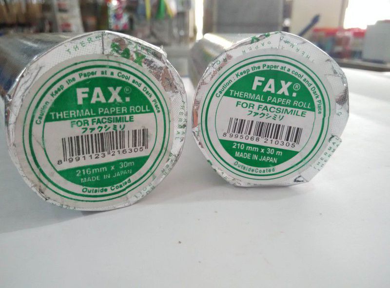 KERTAS FAX / THERMAL PAPER ROLL UKURAN 210 X 30 MM / 216 X 30 MM