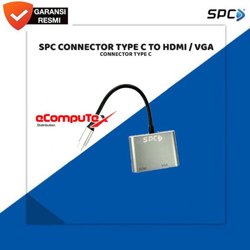 SPC CONNECTOR TYPE C TO HDMI / VGA - TKDN RESMI