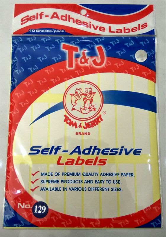 Kertas Label No. 129 Tom & Jerry Sticker Label Putih No. 129