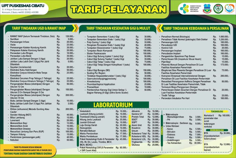 Banner Tarif Pelayanan