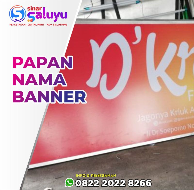 PAPAN NAMA BANNER UMKM/KANTOR/GEDUNG PER METER