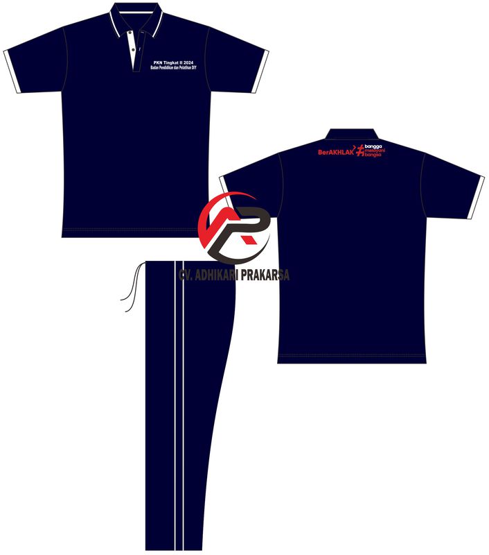 Satu stel seragam kaos polo dan training