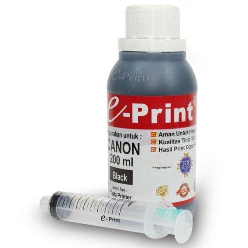 TINTA PRINTER CANON E-PRINT 200ml WARNA HITAM