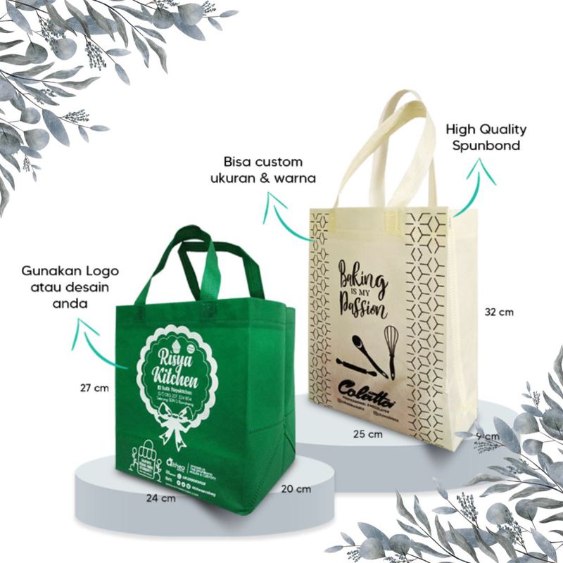 Tas Custom Spundbound cetak sablon dan printing