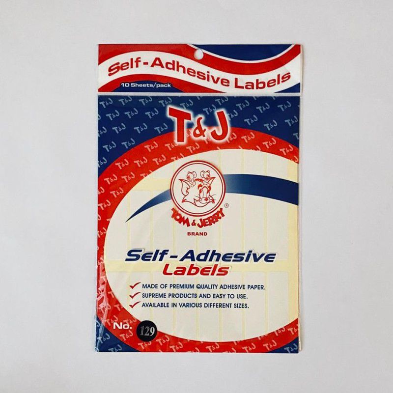 Tom & Jerry Sticker Label Putih No.129