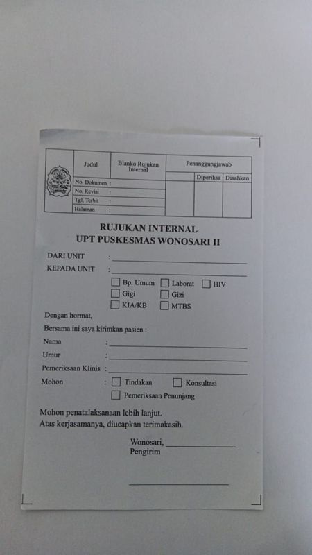 Cetak Rujukan Internal
