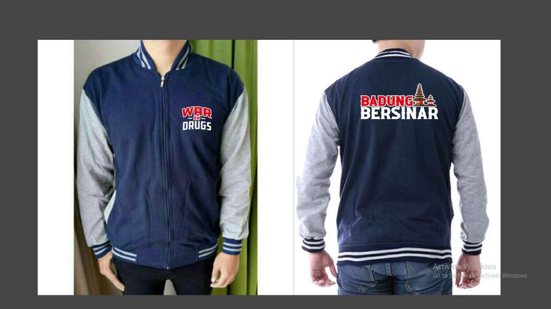 JAKET BASEBALL EVENT CUSTOM - L - Hitam