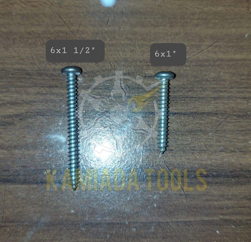 Scrup Cacing putih 6x1,5"