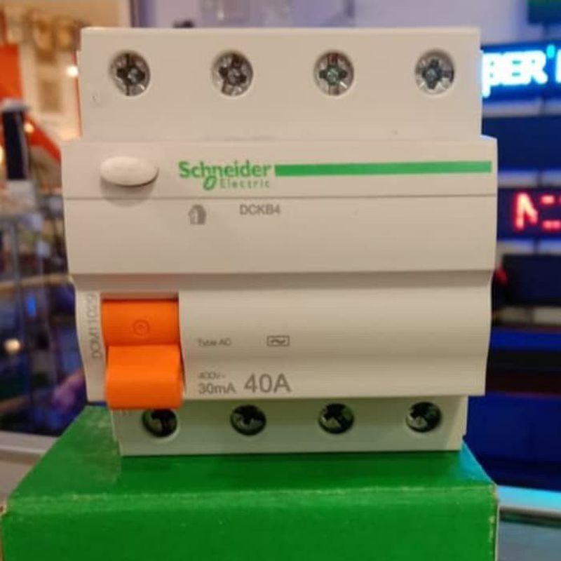 ELCB RCCB Schneider 4P 25A, 40A, 63A 4 pole Domae Schneider 30mA 300mA ...
