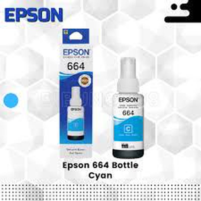 Tinta Warna Epson T664 Warna Cyan