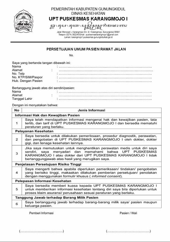 FORMULIR PERSETUJUAN UMUM