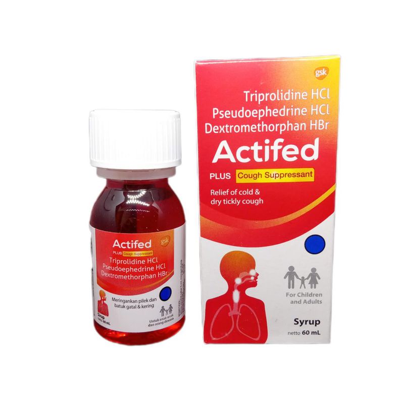 Actifed Plus Cough Syrup Merah 60ml