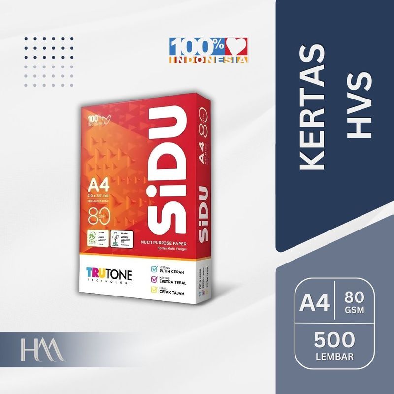 Kertas HVS A4 80 gsm SINAR DUNIA SIDU