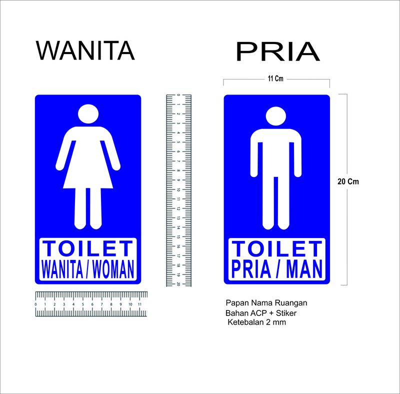 PR2011 / PAPAN NAMA RUANGAN UKURAN 20 X 11 CM - WANITA