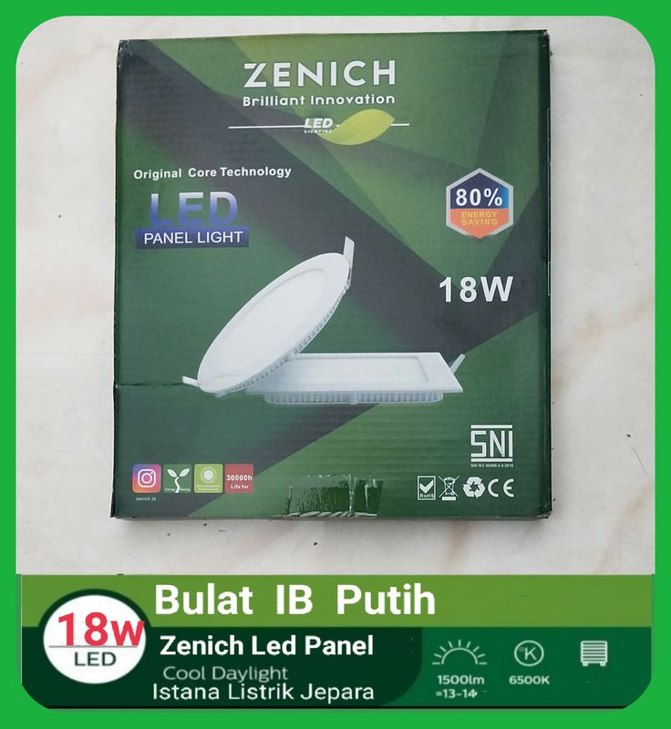 Led Panel plavon bulat ib putih Zenich 3.6.9.12.18 - 6w