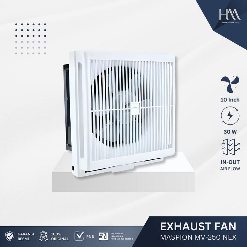 Exhaust Fan Maspion MV 250 NEX 10 inch | Wall Hexos Fan Dinding Ventilasi