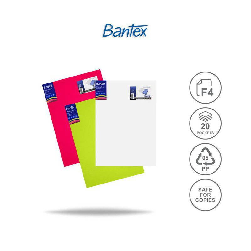 Bantex_Display Book / Clear Holder 20 Pockets Folio - Black