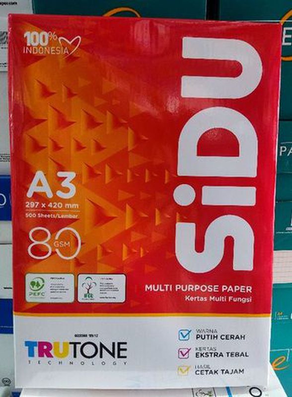 kertas a3 80 gsm sidu
