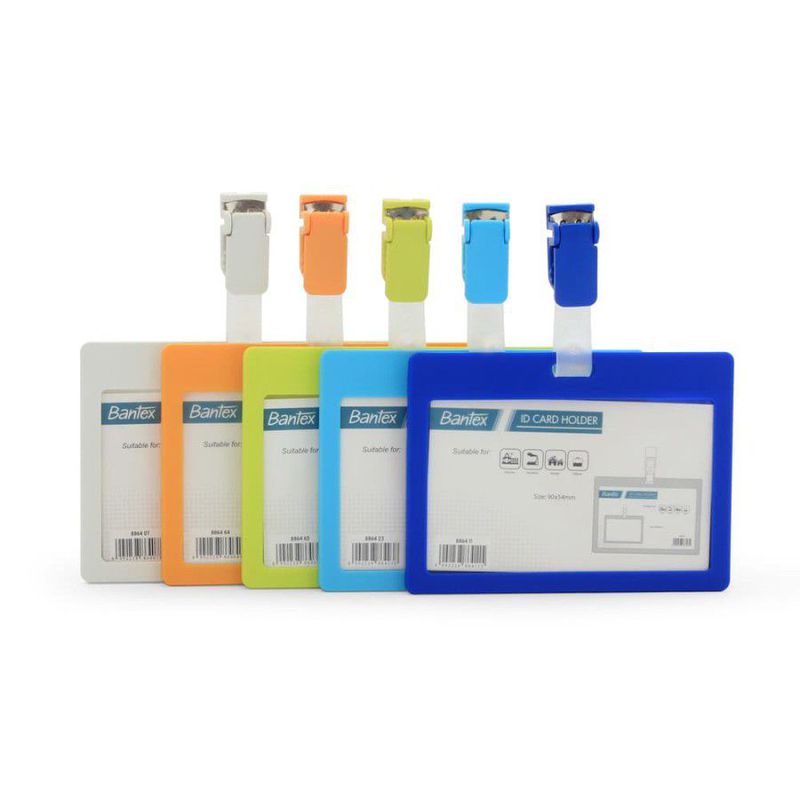 Bantex_ID Card Holder With Clip Landscape - Lime