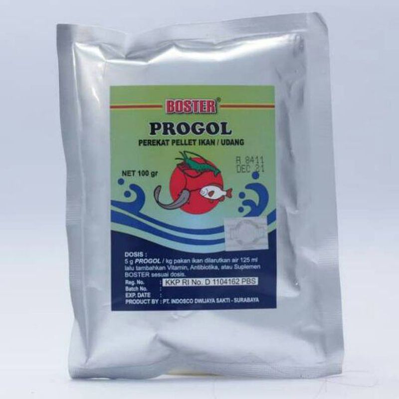 BOSTER; Progol; Perekat Pelet Ikan/Udang; 100 gram