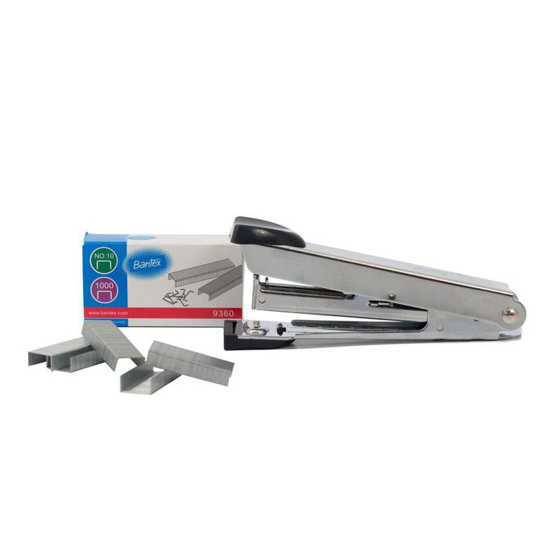BANTEX Mini Stapler Chrome (Including Staples no.10)