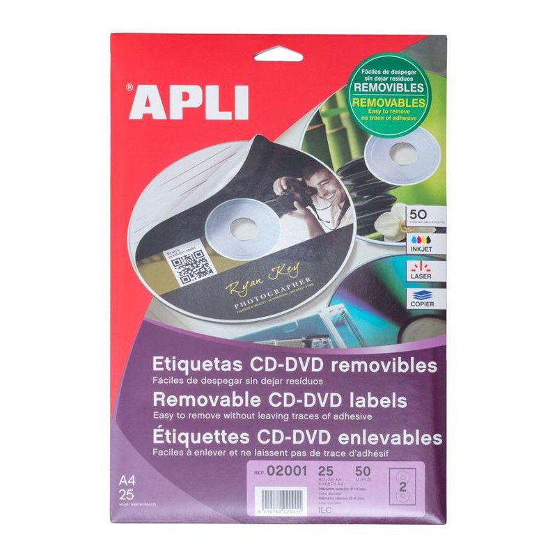 Api_Label CD Rom Removable Out 114 X In 41MM 50 unit