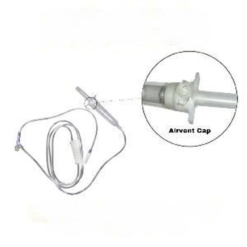 ABADA - Disposable Infusion Set Airvent Cap Y Site Luer Slip (A103c) Adult