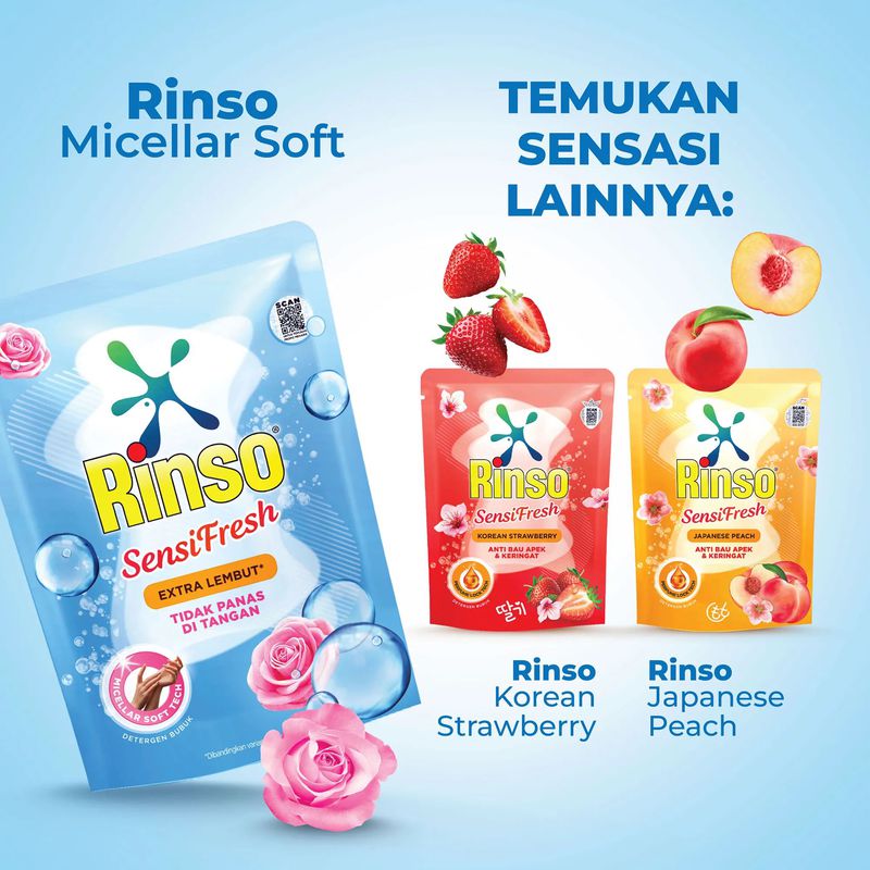 RINSO DETERGENT LIQ REF 700ml - JAPANESE PEACH