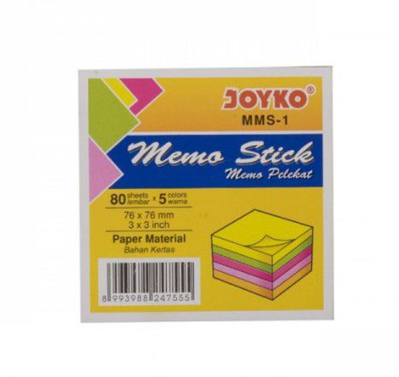 Sticky Notes 5 Warna Joyko Post It 654 (Warna) @5 MMS-1