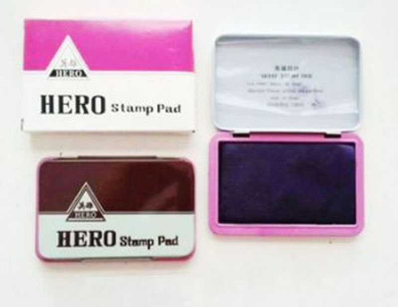 Bantalan/Tempat Stempel/Stempel/Stamp Pad HERO + Tinta Violet
