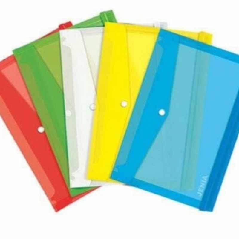 Map Plastik Kancing - Biru